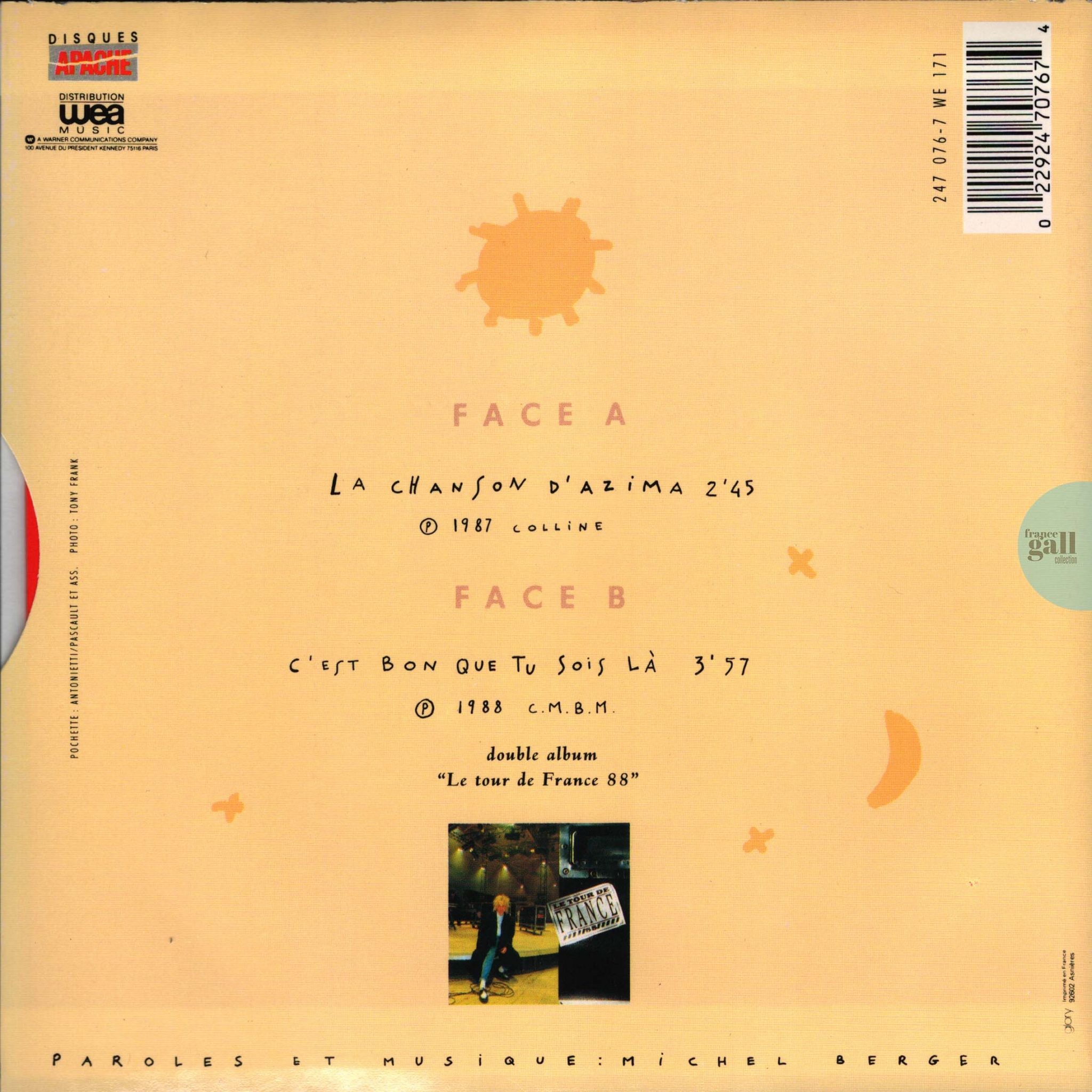 45t | La chanson d'Azima | France Gall Collection