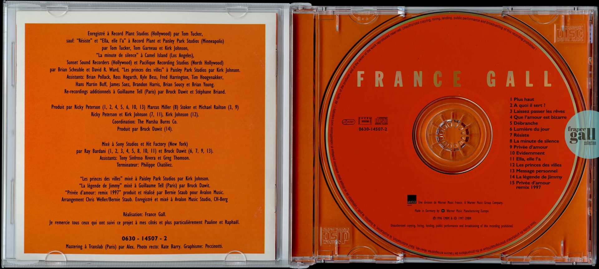 CD | France Gall (Édition internationale - 15 titres) | France Gall ...