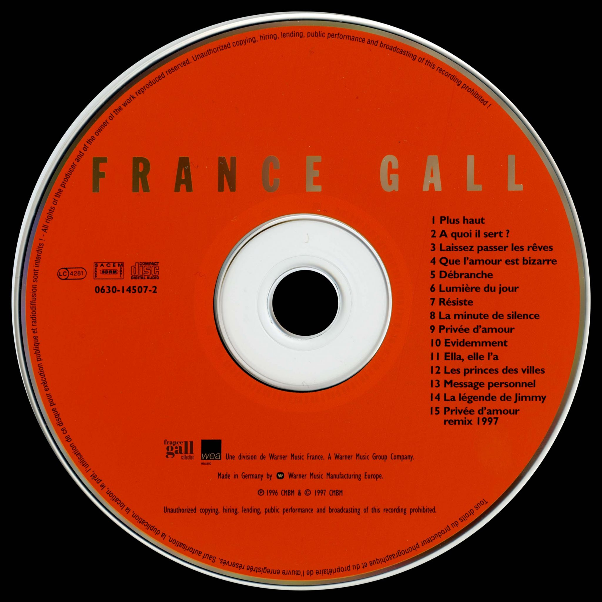 CD | France Gall (Édition internationale - 15 titres) | France Gall ...