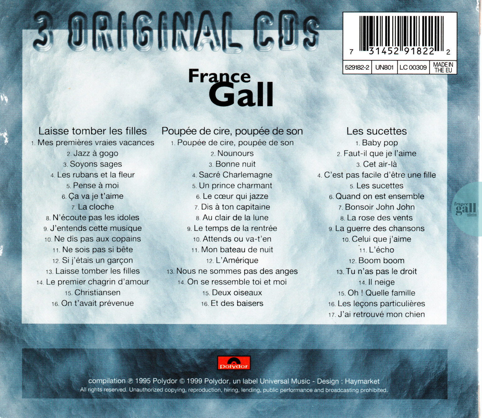 France Gall - 3 original CDs (Compilation coffret)